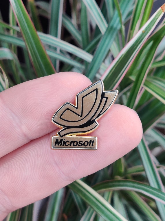 microsoft vintage enamel lapel - Gem