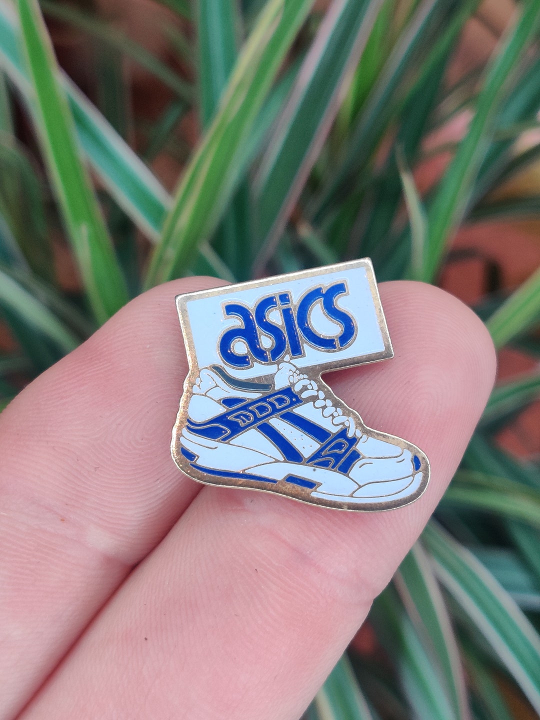 Asics Trainer Vintage Enamel Lapel Pin Badge. - Etsy