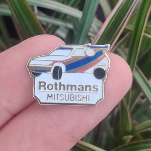 Rothmans Mitsubishi Rally Racing Car Vintage Enamel Lapel Pin Badge. - Etsy