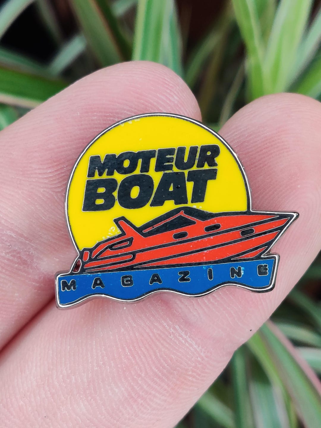 Motuer Boat Magazine Enamel Lapel Pin Badge, Motor Boat. - Etsy
