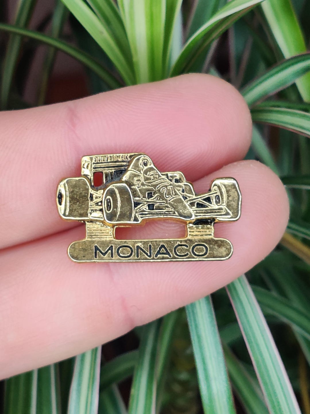 Monaco Formula One 3D Gold Tone Vintage Lapel Pin Badge. - Etsy