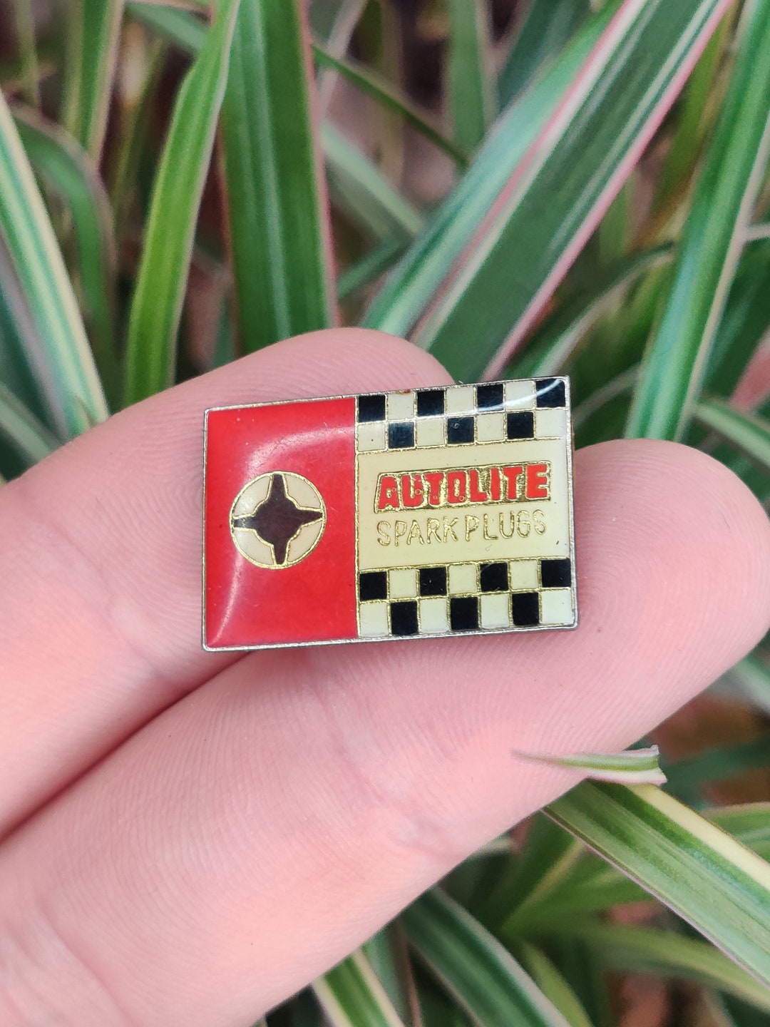 Autolote Spark Plugs Vintage Enamel Lapel Pin Badge. - Etsy