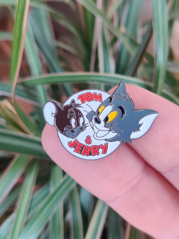 Tom and Jerry vintage enamel lapel pin badge. - Gem