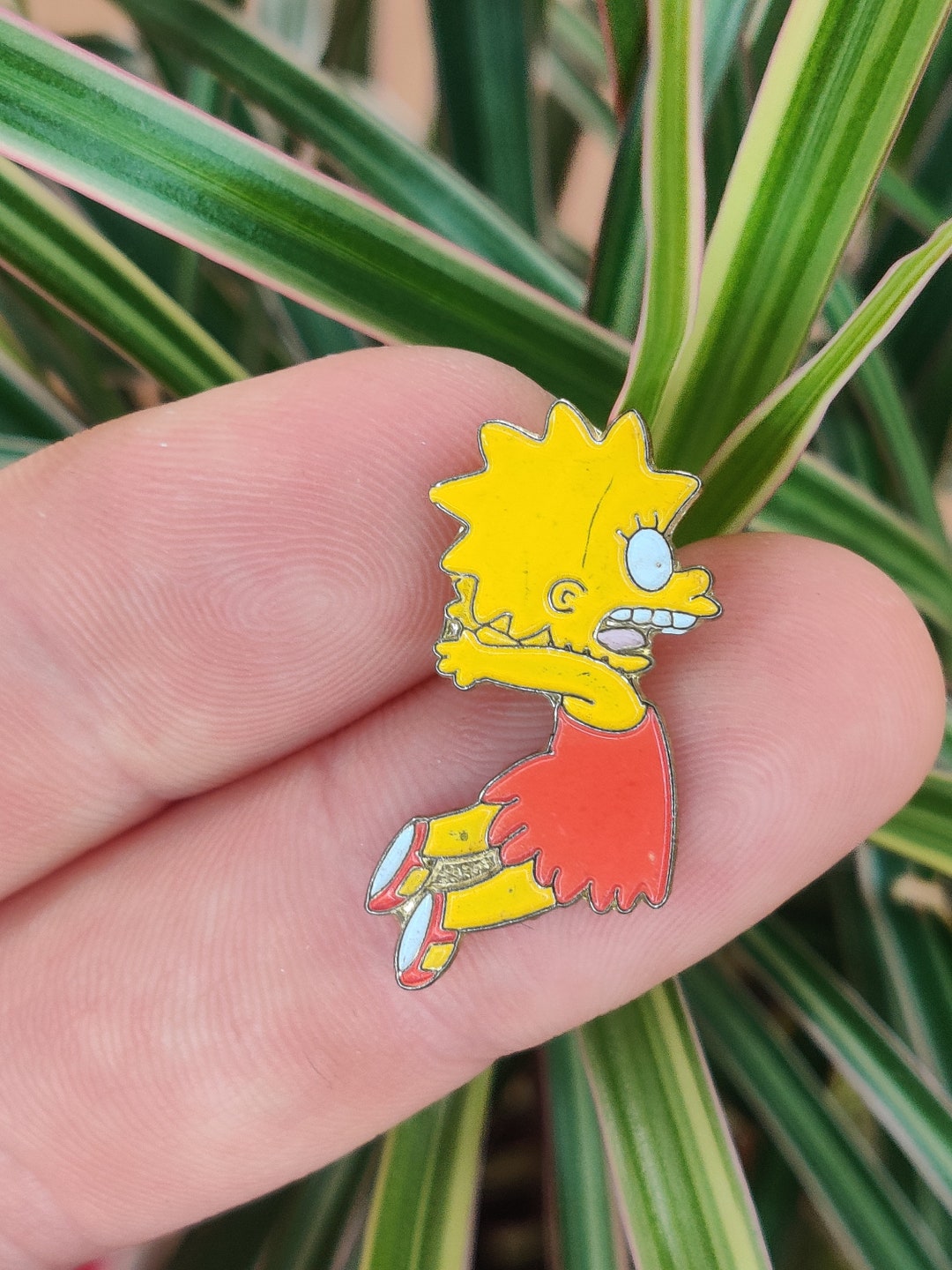 Lisa Simpson Vintage Enamel Lapel Pin Badge, Matt Groening, the ...