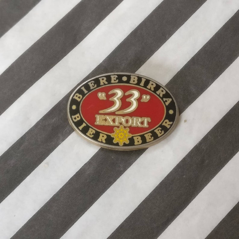 Vintage 33 Export French Beer Pin Badge in Excellent Condition | Etsy