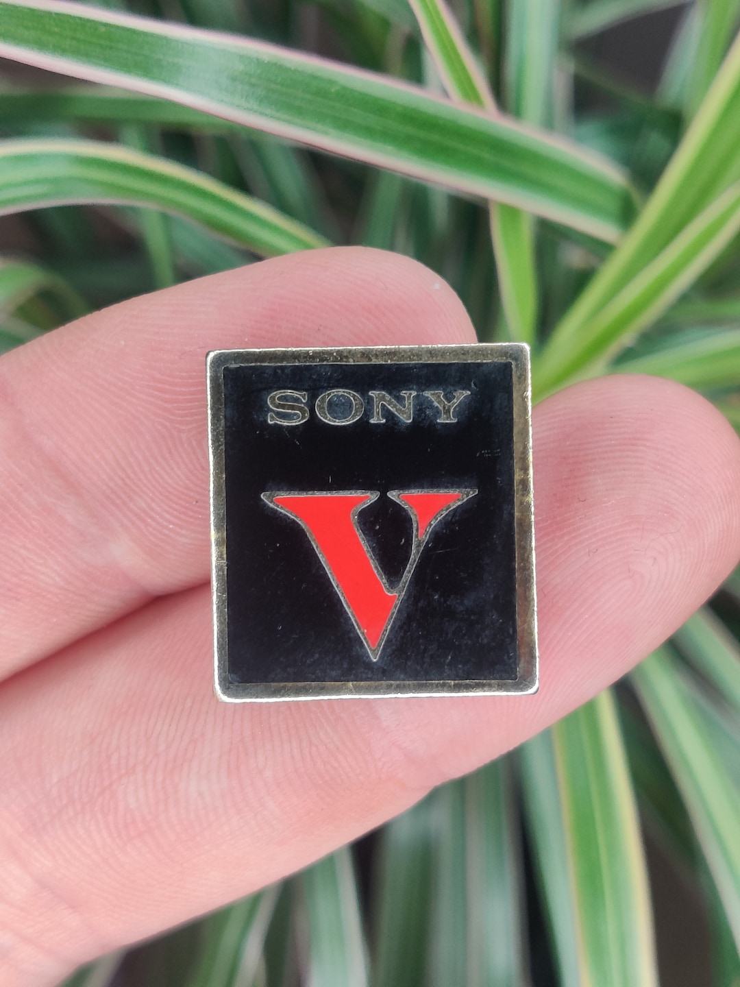 Sony V Tape Vintage Enamel Lapel Pin Badge. - Etsy