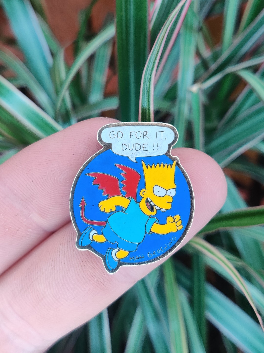 Bart Simpson Vintage Pin Badge Matt Groening Bart Simpson - Etsy