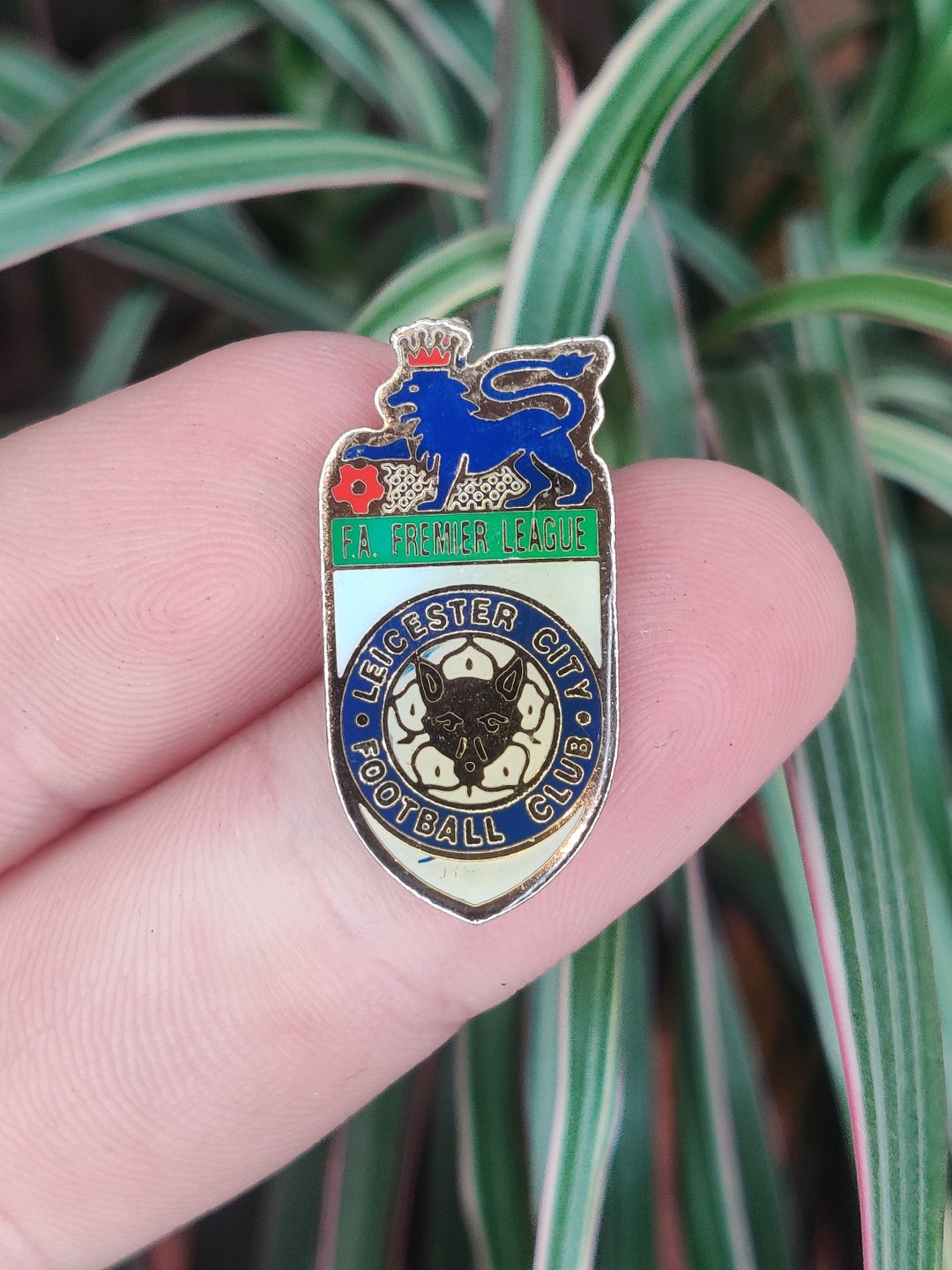 Leicester City Football Club Soccer Vintage Enamel Lapel Pin Badge, FA ...