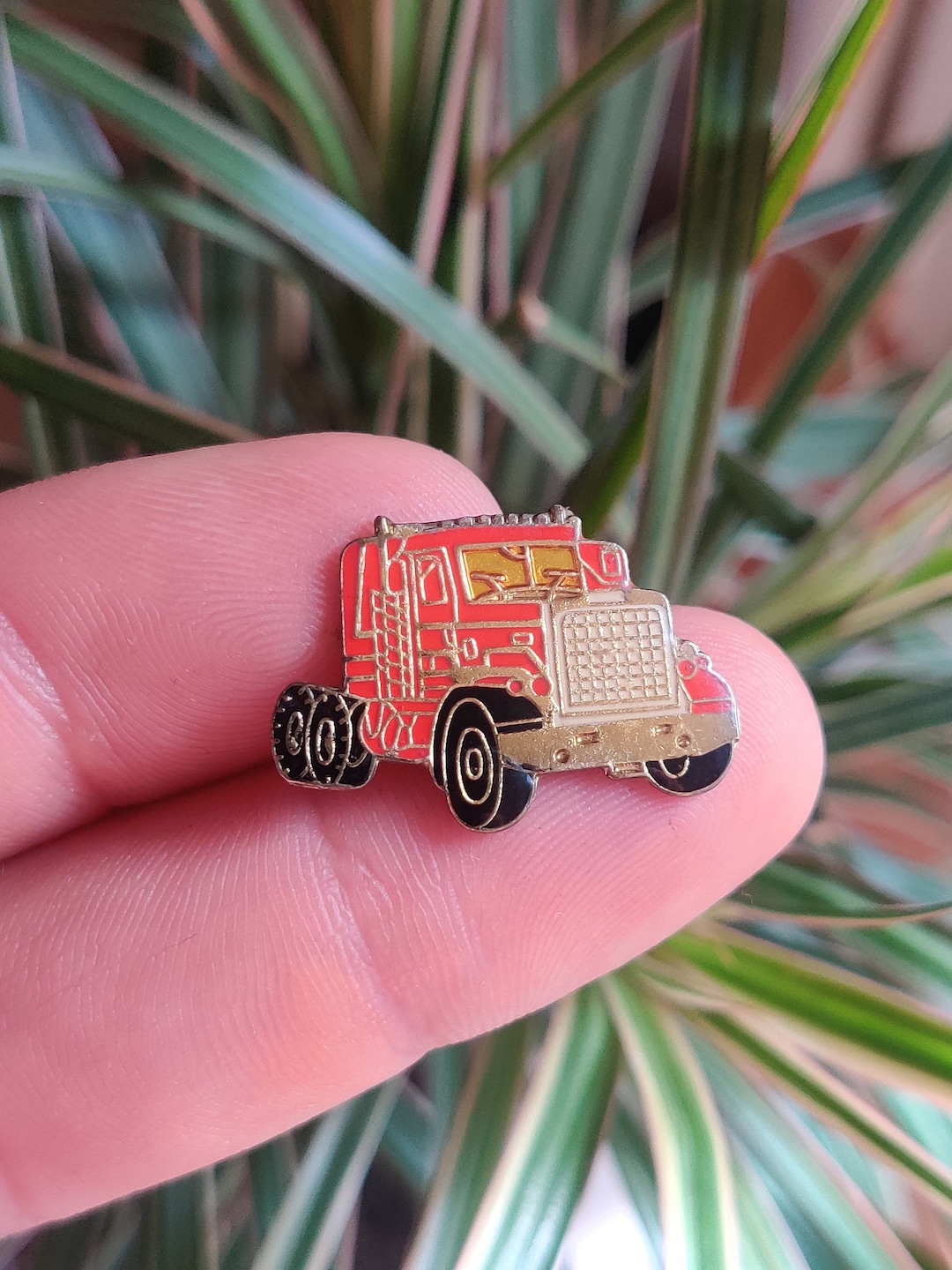 Lorry HGV Semi Truck Vintage Enamel Lapel Pin Badge. - Etsy