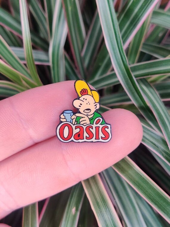 Oasis Frank Margerin vintage enamel lapel pin badge. - Gem