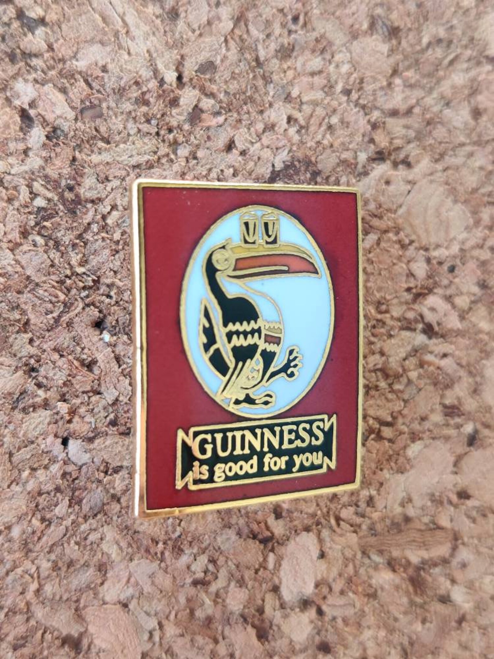 Guinness Toucan vintage enamel pin badge. | Etsy