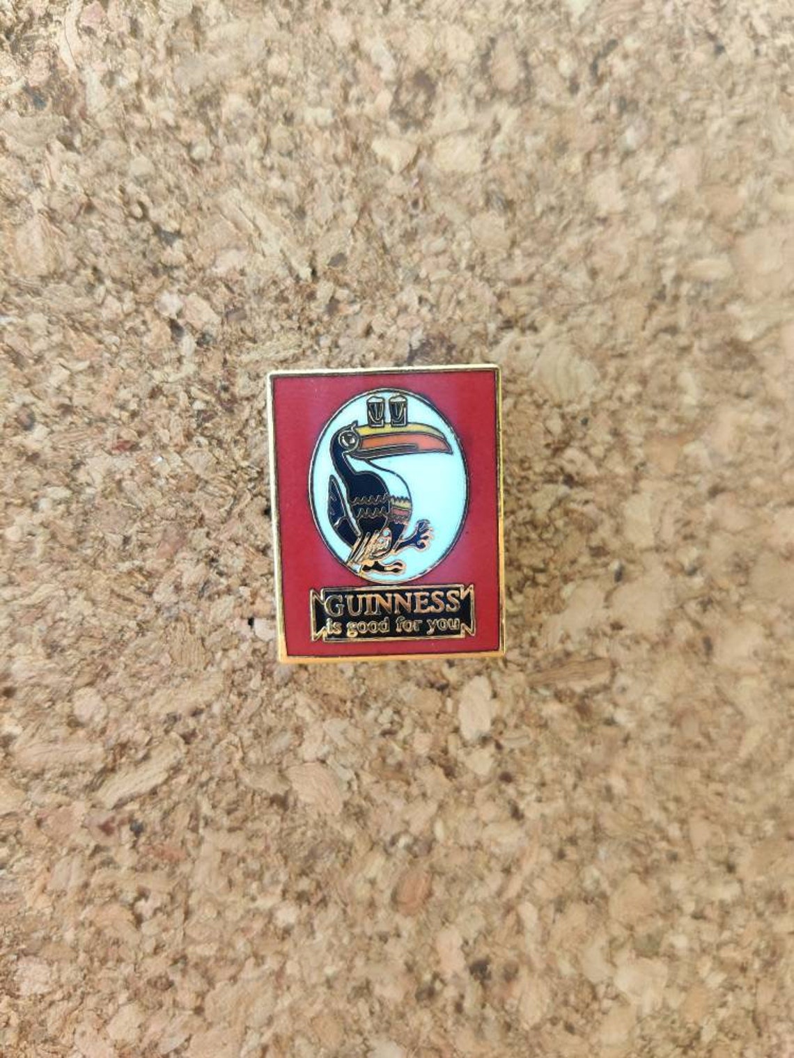Guinness Toucan vintage enamel pin badge. | Etsy