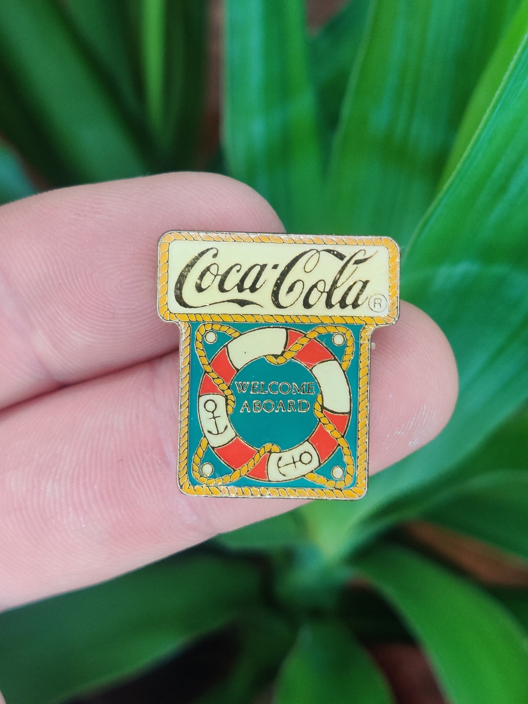 Coca Cola Welcome Aboard Vintage Enamel Pin Badge. - Etsy