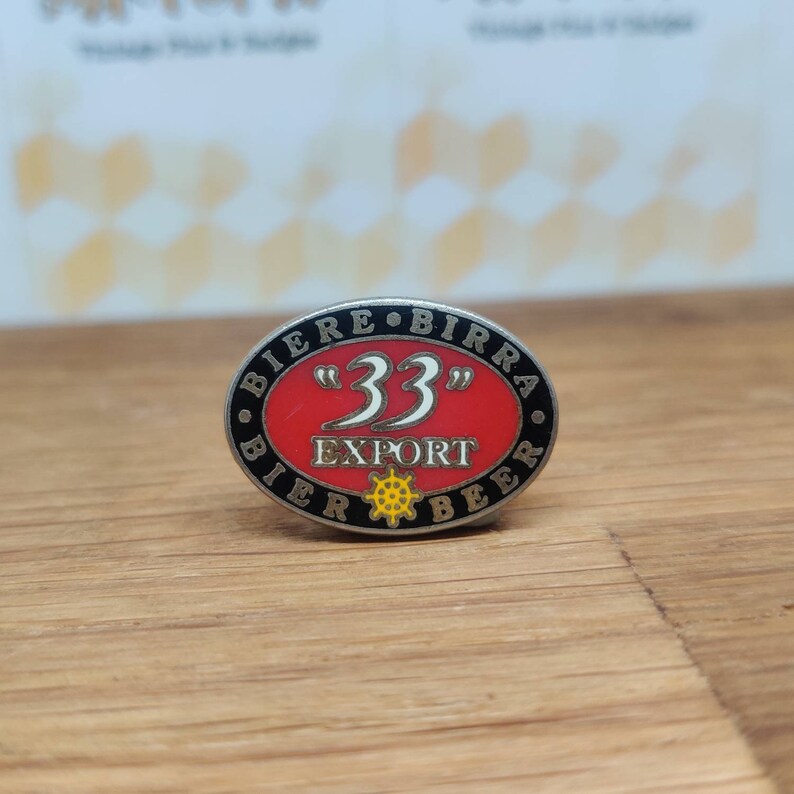 Vintage 33 Export French Beer Pin Badge in Excellent Condition | Etsy
