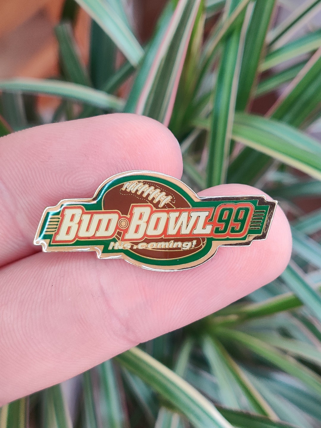 Budweiser Bud Bowl 99 Vintage Enamel Lapel Pin Badge, Super Bowl ...