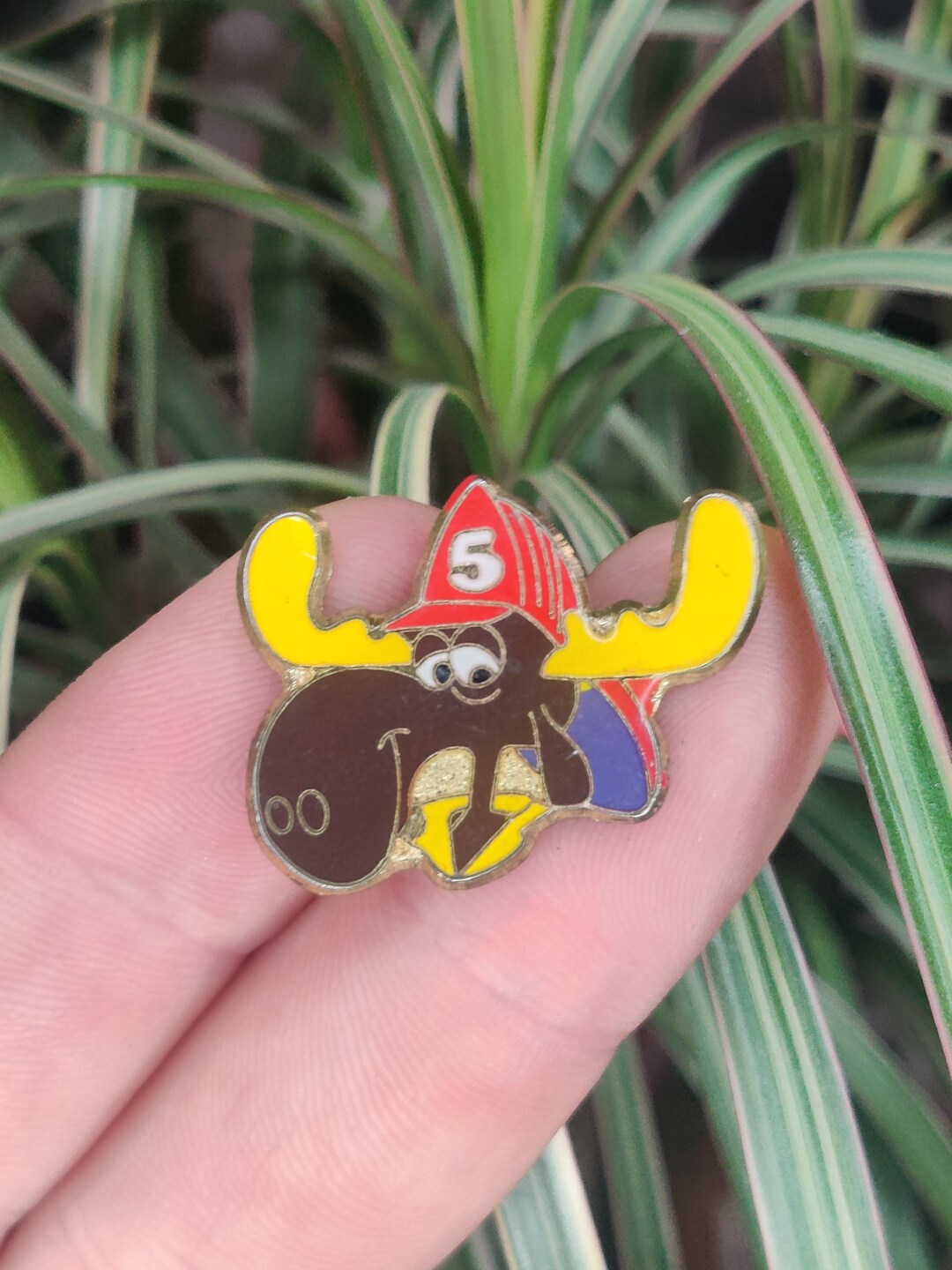 Bullwinkle the Moose Vintage Enamel Pin Badge. Rocky and Bullwinkle ...