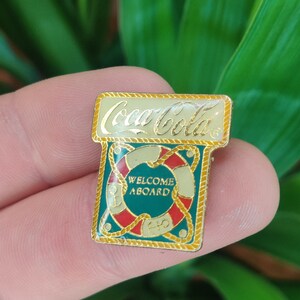 Coca Cola Welcome Aboard Vintage Enamel Pin Badge. - Etsy