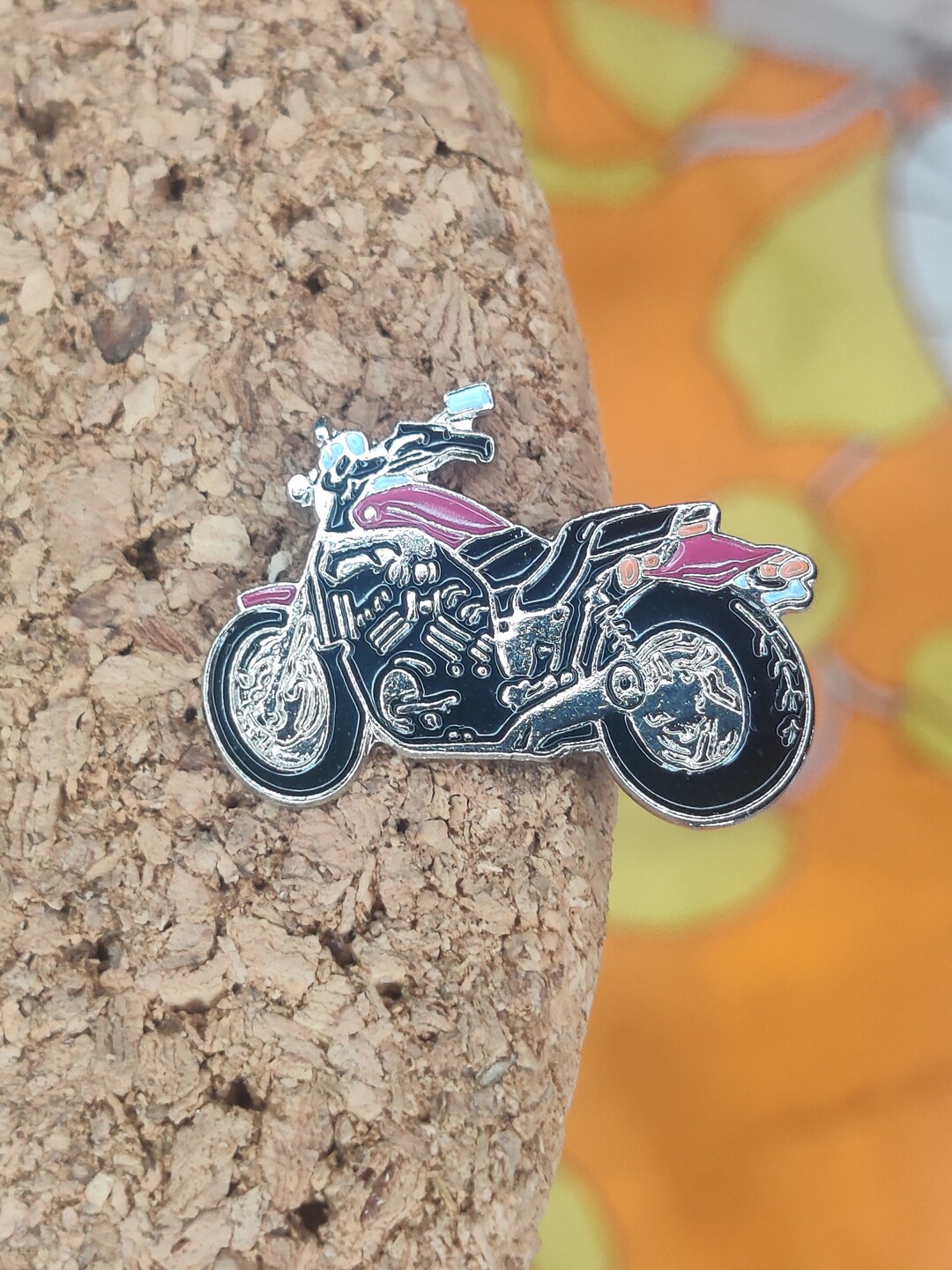 Pink Motorbike Vintage Enamel Lapel Pin Badge. - Etsy