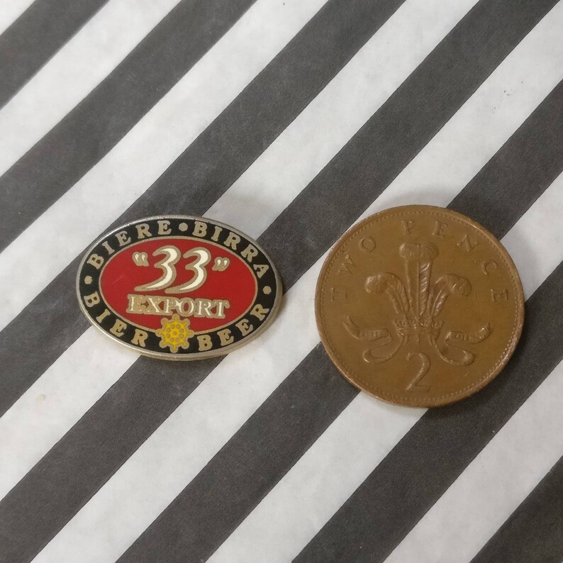Vintage 33 Export French Beer Pin Badge in Excellent Condition | Etsy