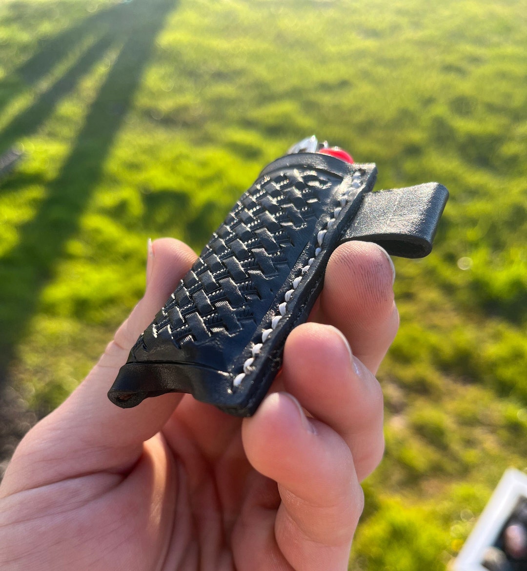 Tooled Leather Lighter Key Chain Lighter Holster - Etsy