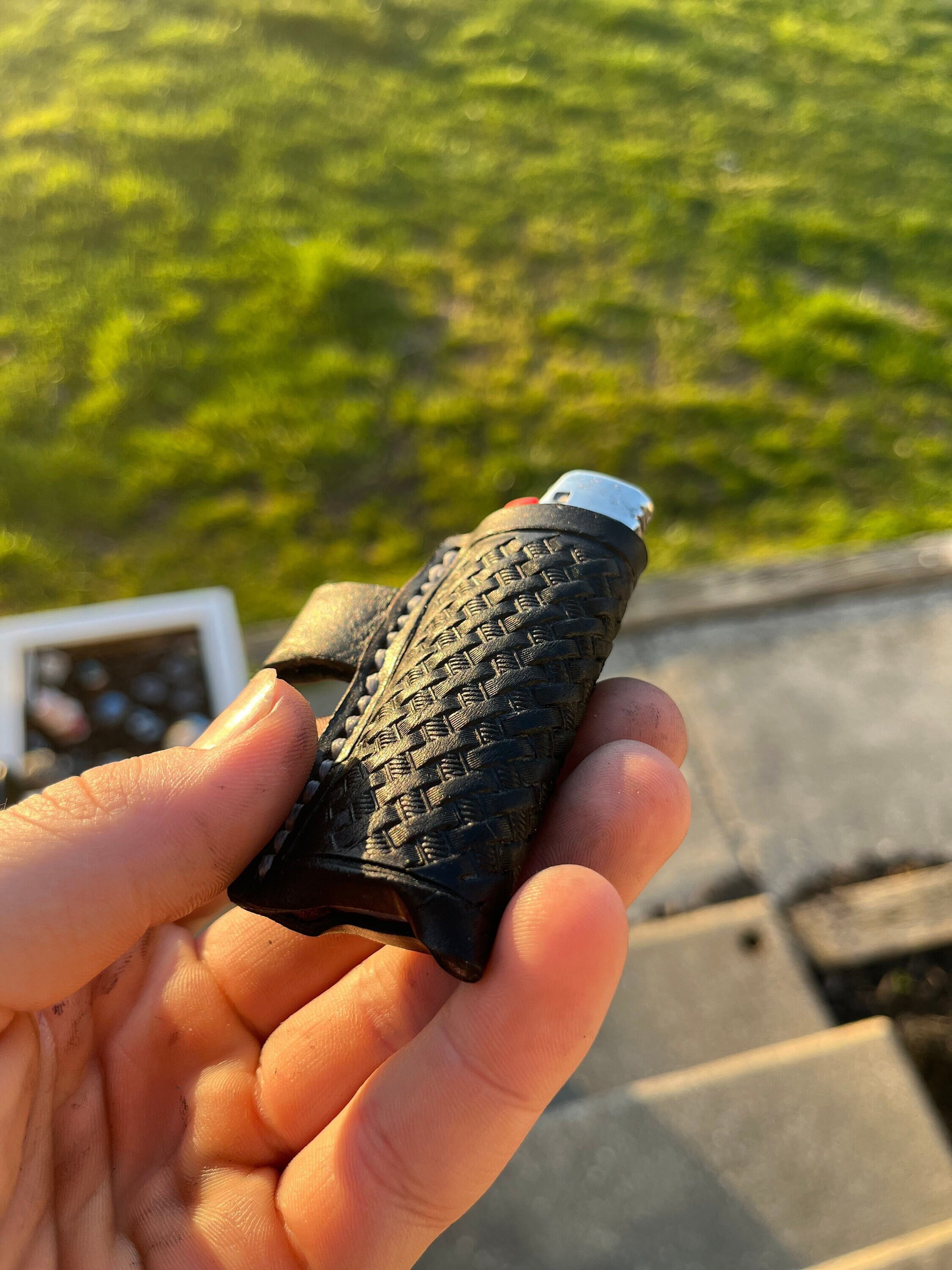 Tooled Leather Lighter Key Chain Lighter Holster - Etsy