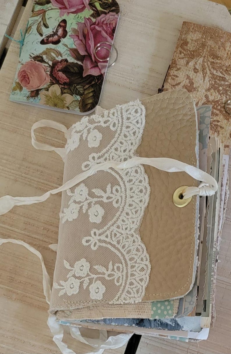 Leather and Lace Journal - Etsy