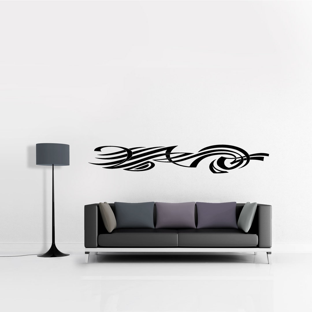 DIY Giant Wall Pinstripe Art Decor Vinyl Decal - Ready to Apply - 18 ...