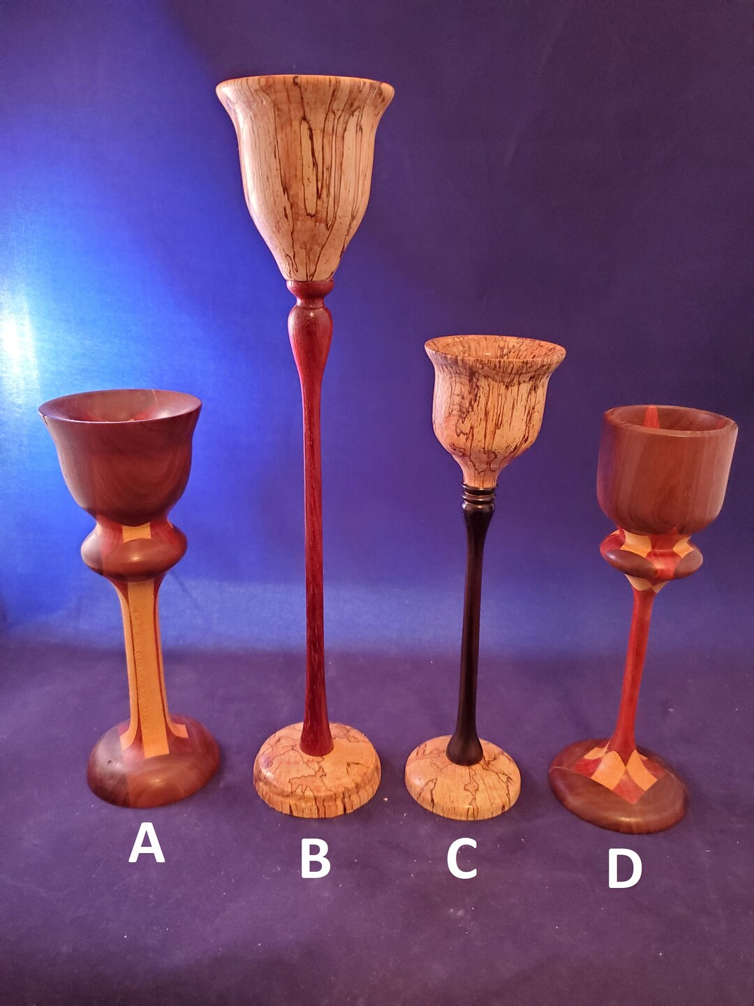 Wooden Goblets Chalices Candle Holders Turned Goblet - Etsy