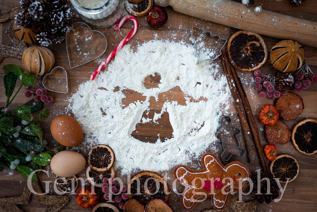 1 Child Flour Angel Digital Background Christmas Baking - Etsy