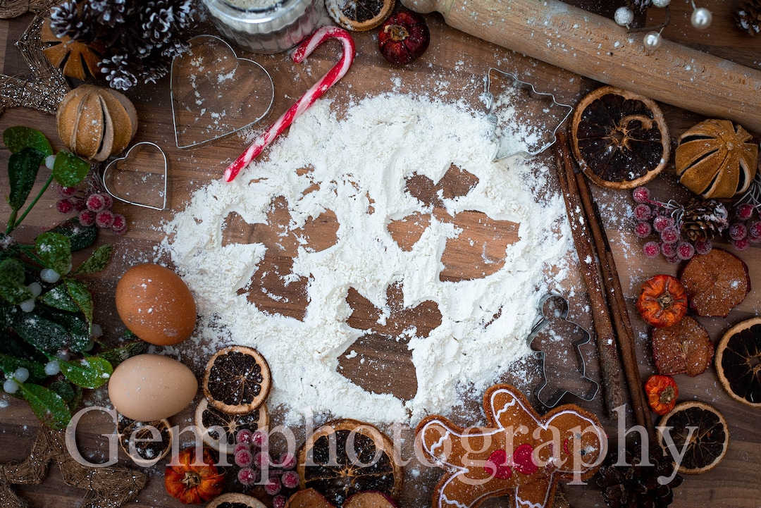 3 Children Flour Angel Digital Background Christmas Baking - Etsy