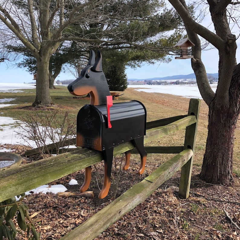 Doberman Pinscher Mailbox Unique Dog Mailbox PP016 | Etsy