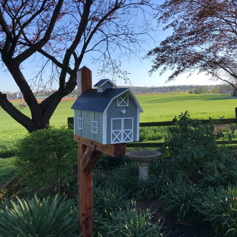 Handcrafted Dutch Barn Mailbox | Farmhouse Decor | Outdoor Rustic ...