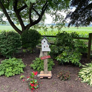 Bed and Breakfast Birdhouse Welcome Sign Garden Decor From Reclaimed ...