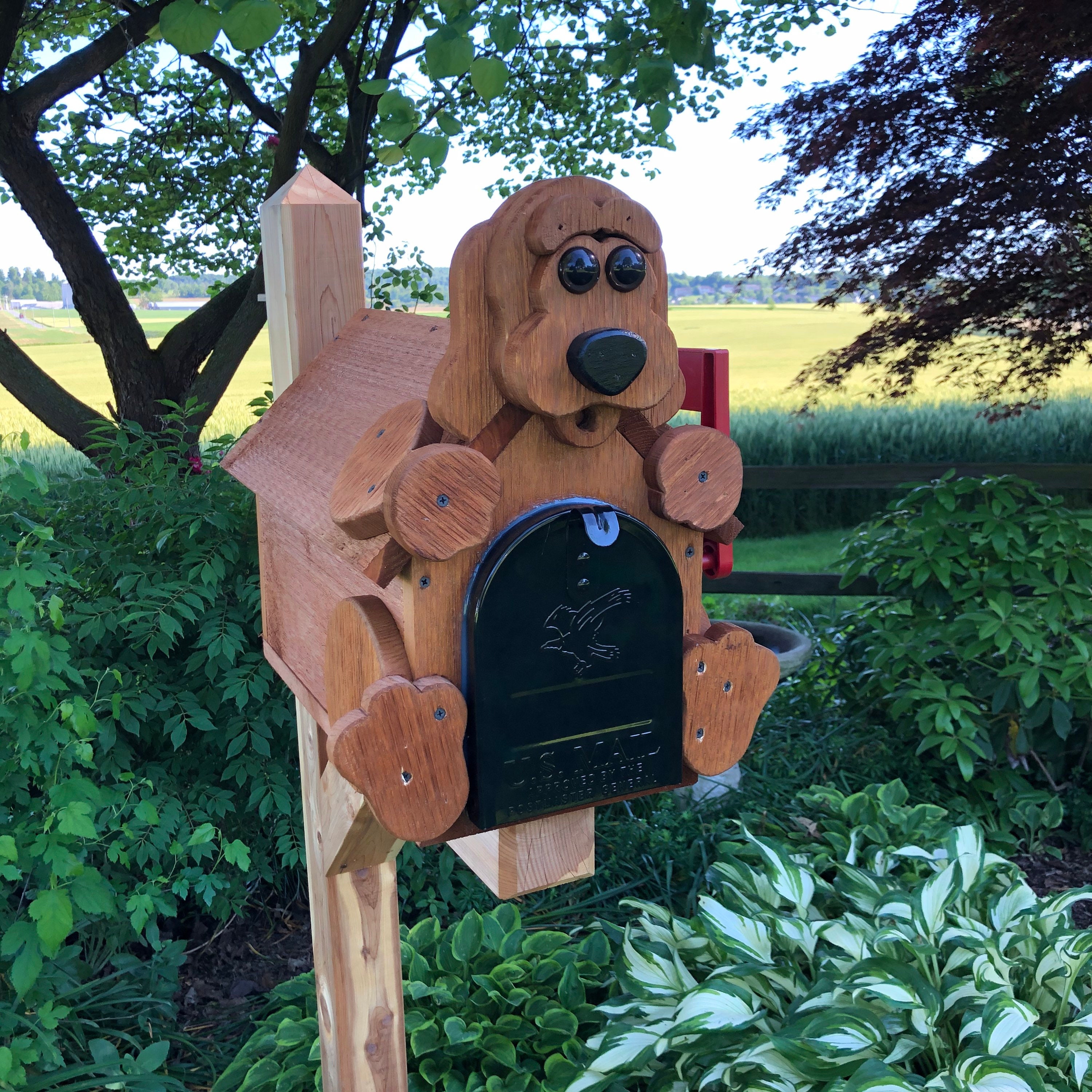 Adorable Puppy Mailbox Dog Mailbox Metal Box Insert Made - Etsy