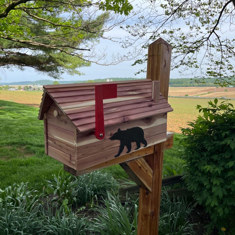 Brown Cabin Mailbox - Etsy