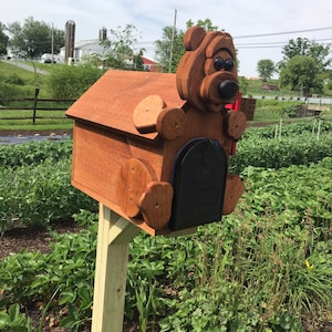 Adorable Bear Mailbox | Wooden Mailbox With Metal Box Insert | Made ...