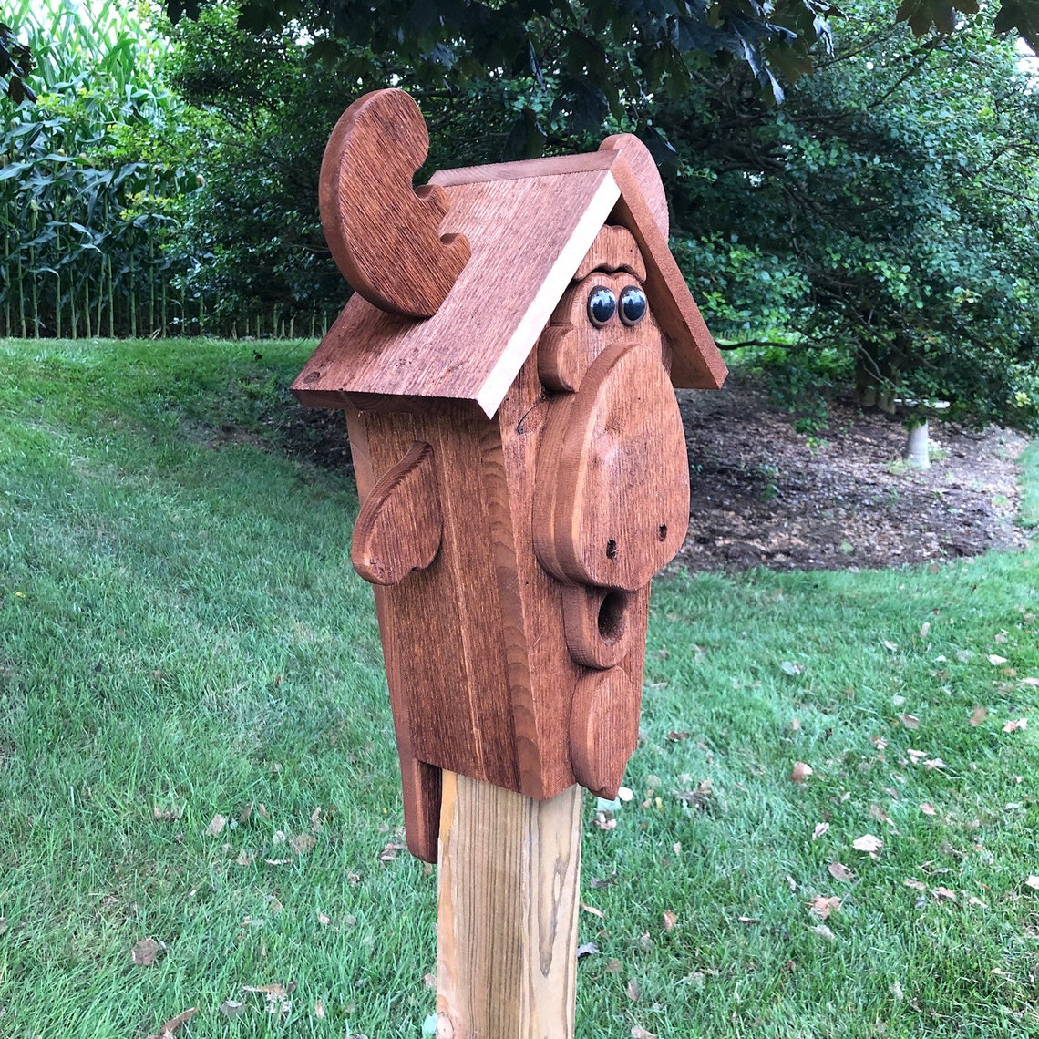 Moose Birdhouse, Reclaimed Wood Birdhouse, Amish Handmade Birdhouse ...