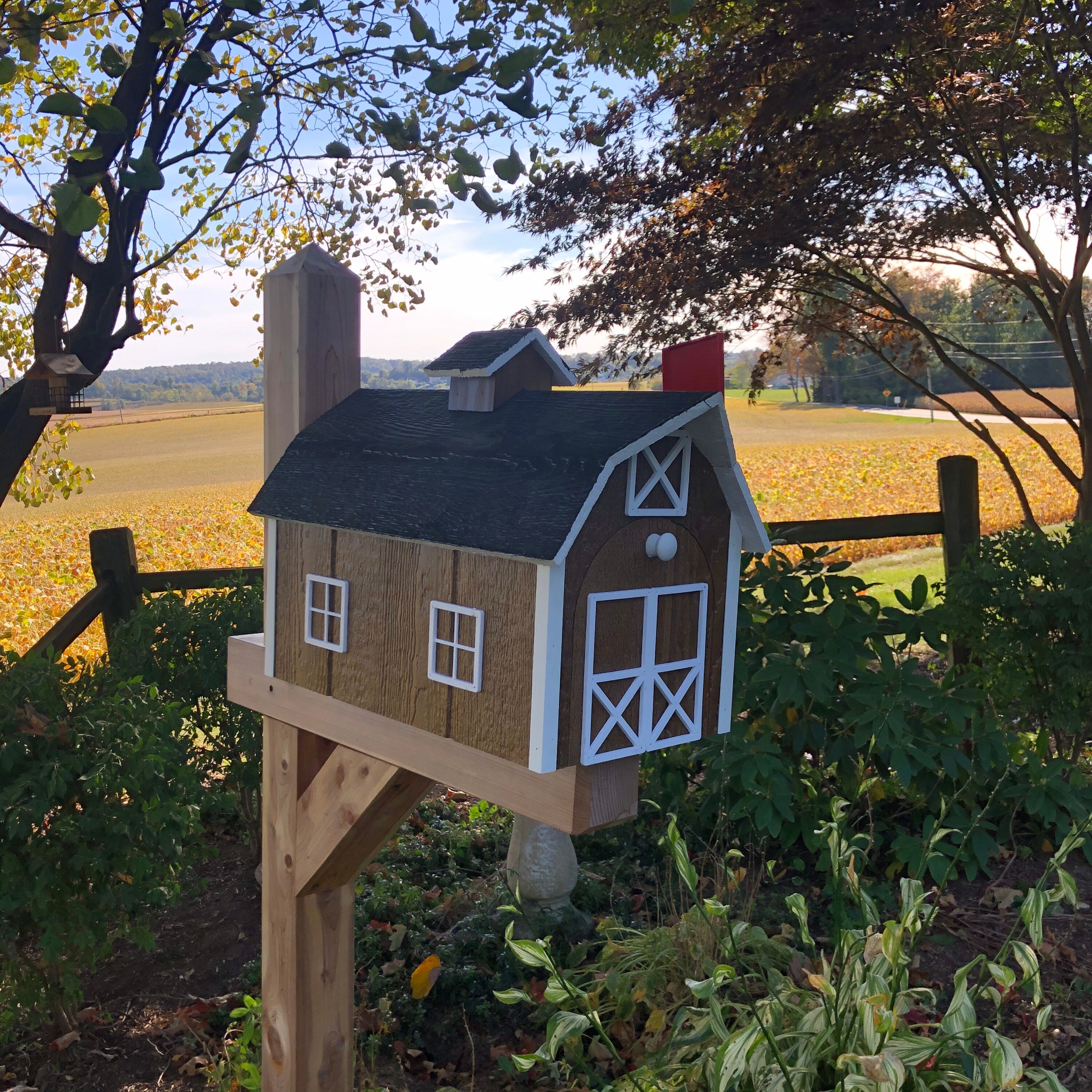 Amish Dutch Barn Mailbox With Cupula | K0002 - Etsy