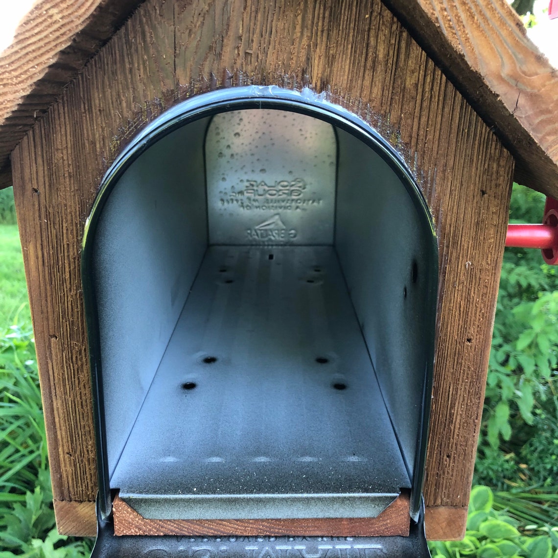 Rustic Wooden Mailbox Metal Box Insert Made With Reclaimed | Etsy