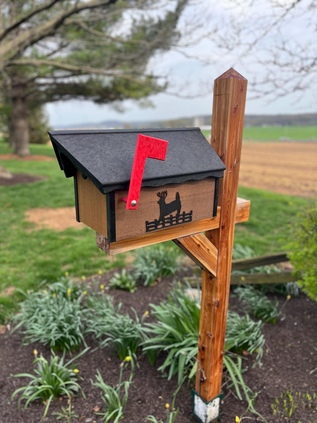 Handcrafted Deer Mailbox | Woodland Silhouettes by Stone Bridge ...