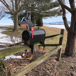 Doberman Pinscher Mailbox | Unique Dog Mailbox | PP016 - Etsy