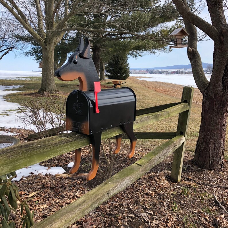 Doberman Pinscher Mailbox Unique Dog Mailbox PP016 | Etsy