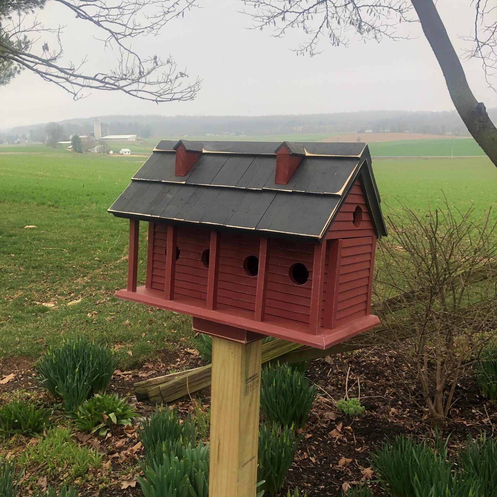 Rustic Large Birdhouse With 6 Apartments Reclaimed Materials - Etsy