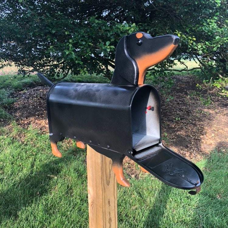 Black and Tan Dachshund Mailbox Wiener Dog Unique Dog - Etsy