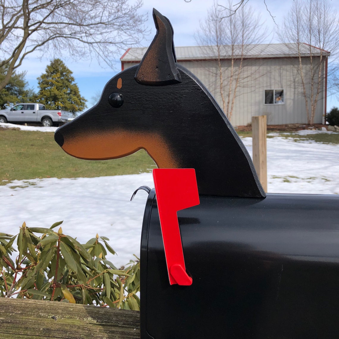 Doberman Pinscher Mailbox Unique Dog Mailbox PP016 - Etsy