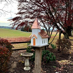 Beautiful Church Bird Feeder | Chapel Bird Feeder | Copper Roof | BFCH ...