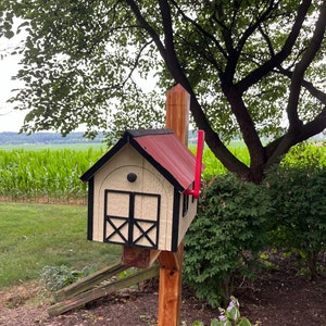 Wooden Barn Mailbox With a Durable Vinyl Shake Roof | Amish Made ...