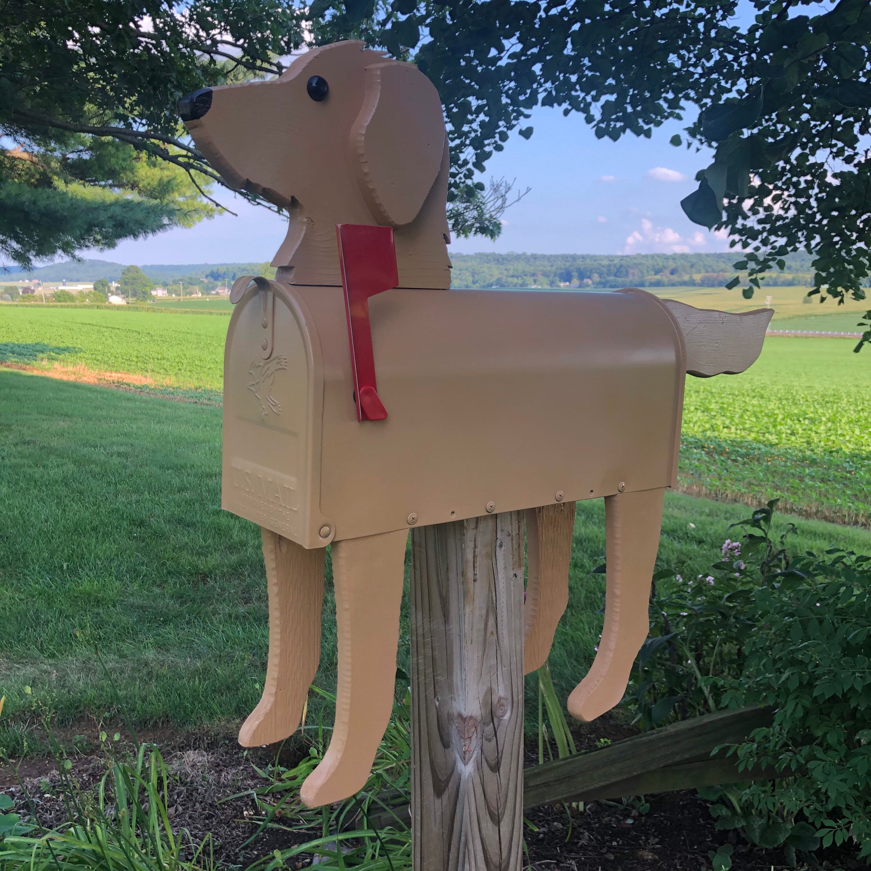 Golden Doodle Mailbox Unique Dog Mailbox Pp014 - Etsy
