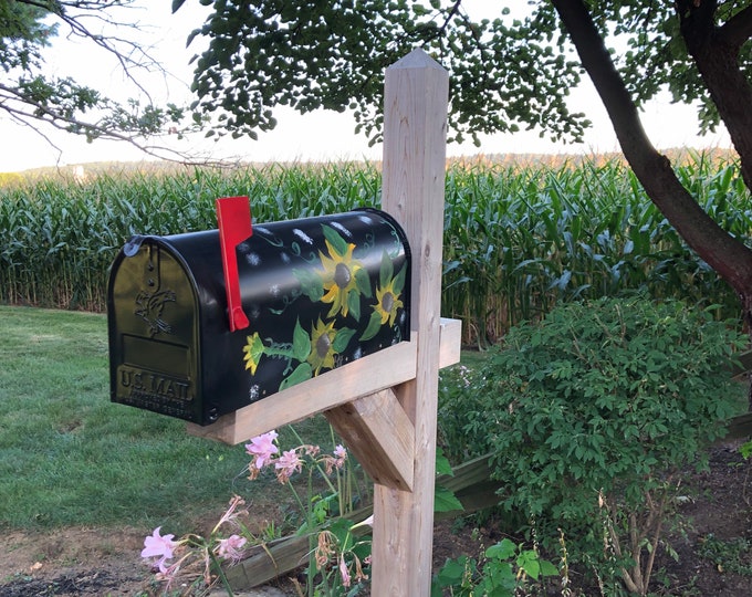 Simple Beautiful Mailbox With Hand Painted Sunflowers | CLPT01 - Etsy