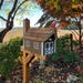 Wooden Amish Barn Mailbox | Cedar Shake Roof | Wood Mailbox | K1000 - Etsy